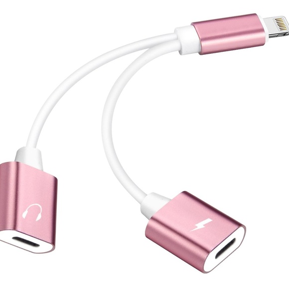 Accessories | Iphone Lightning Splitter Charging And Audio Rose | Poshmark
